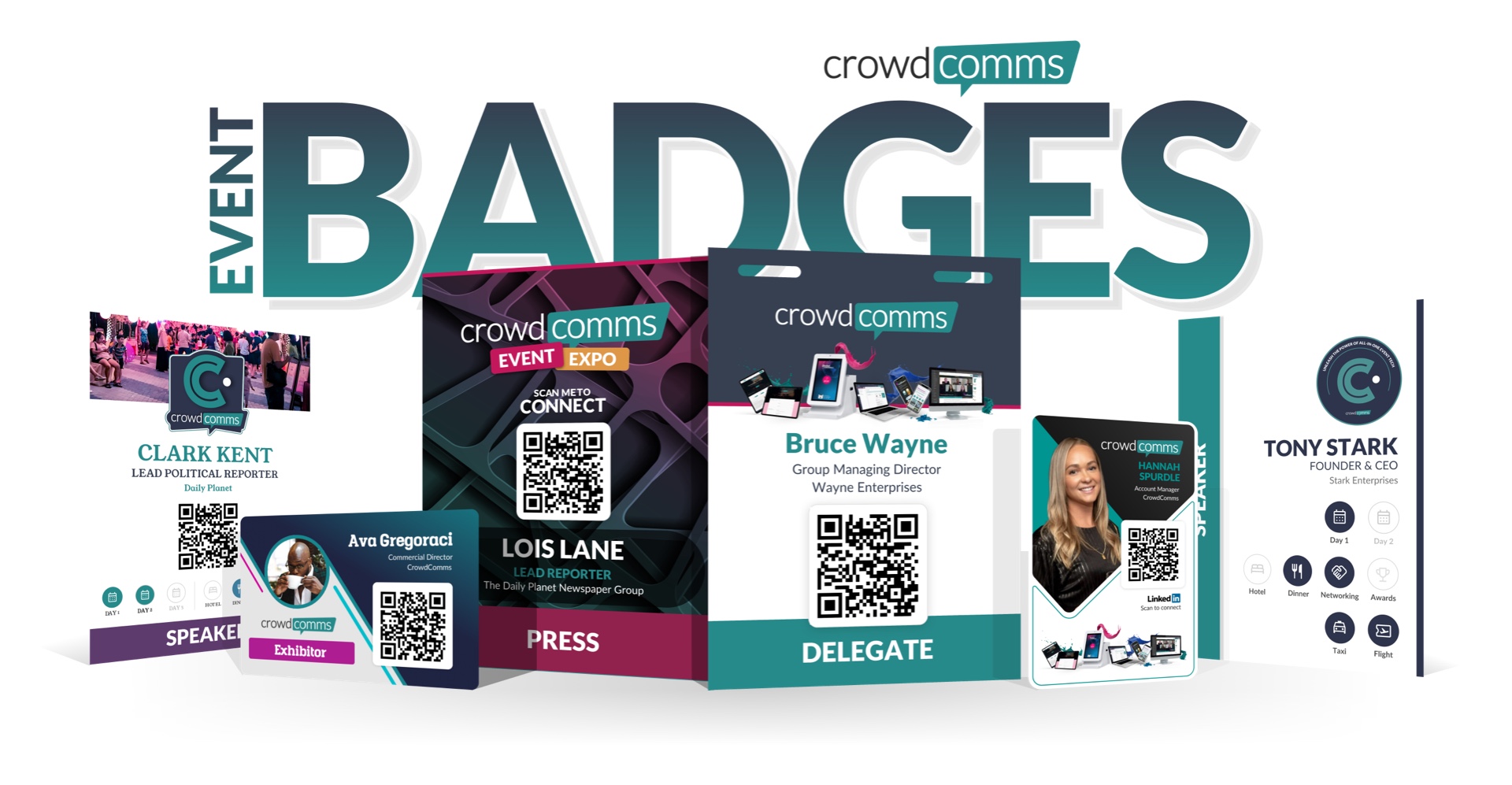 Eco Friendly Event Badges for Events - CrowdComms