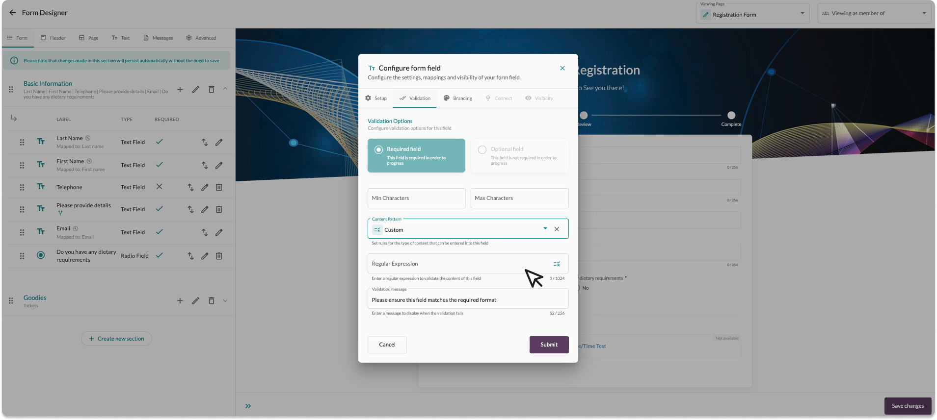 Using RegEx in your Registration Form Quick Guide - CrowdComms